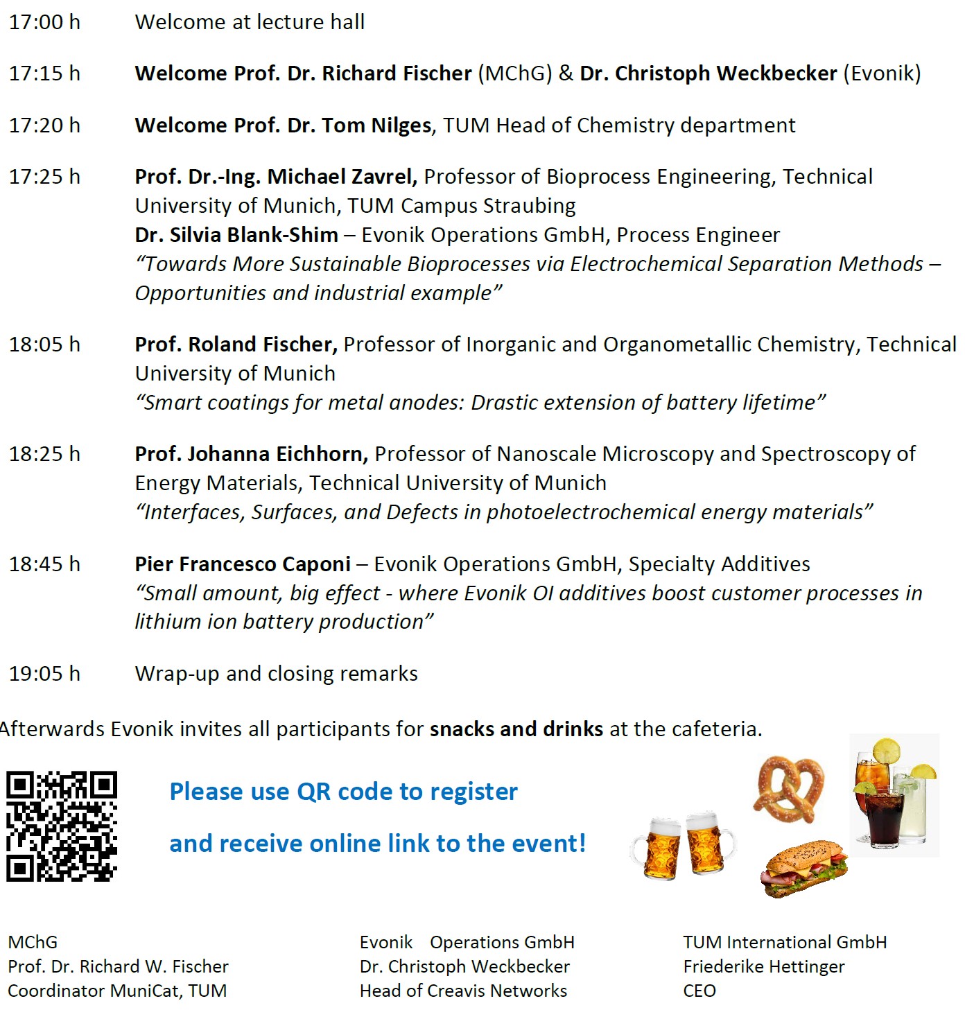 Evonik Symposium at TUM with Munich Chemical Society – e-conversion